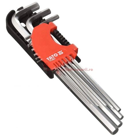 Set Imbus Hexagonal Yato YT 0501 9 Buc 1 5 10 Mm Cr V