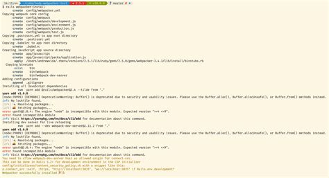 Incomplete Webpacker Installation With Node Issue Rails Webpacker GitHub