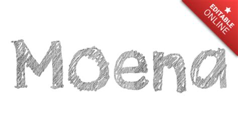 Moena Pencil Drawing Style Text Effect Generator