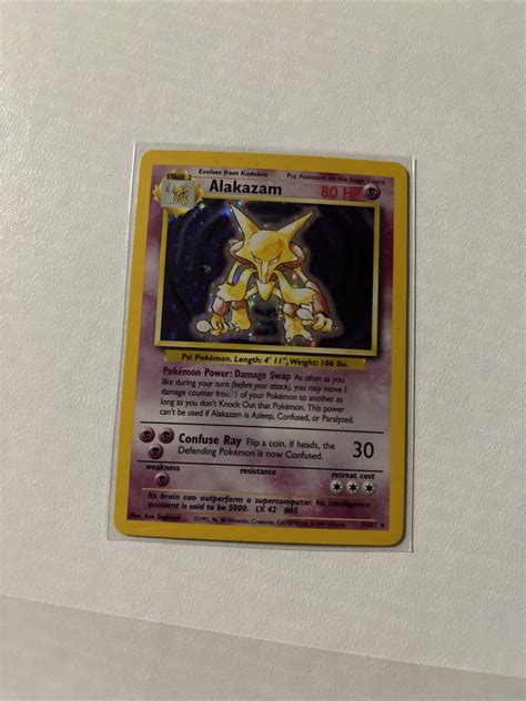 Pokémon Tcg Alakazam Base Set 1102 Holo Unlimited Holo Rare Ebay