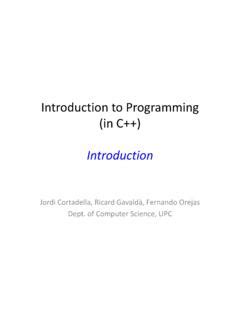 Introduction To Programming In C Introduction To Programming In C