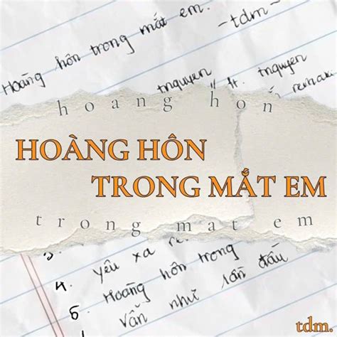 Stream hoàng hôn trong mắt em tdm by tdm Listen online for free on SoundCloud