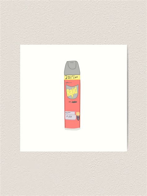 Raid Roach Spray Art Print For Sale By Drawinsomething Redbubble