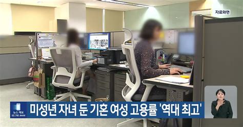 미성년 자녀 둔 기혼 여성 고용률 ‘역대 최고