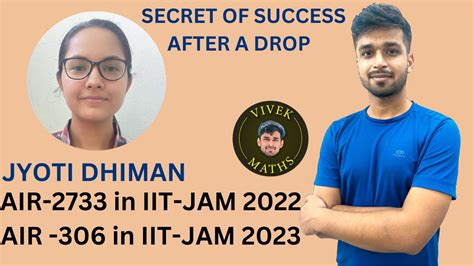 Air 306 Jyoti Dhiman Iit Jam 2023 Vivek Maths Youtube