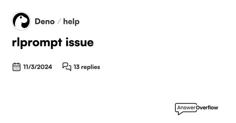 Rlprompt Issue Deno