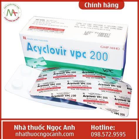 Thuốc Acyclovir Vpc 200 Là Gì Tác Dụng Giá Bao Nhiêu Mua ở đâu