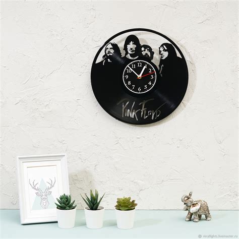 Wall Clock With Led Backlight From Pink Floyd Vinyl Record купить на