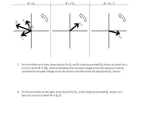 Solved R 2XL 7 On The Middle Set Of Axes Draw Phasors For Chegg