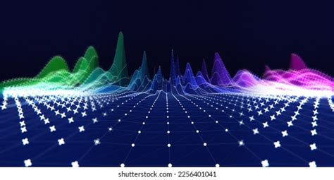 Abstract 3d Illustration Color Wavy Graph Stock Illustration 2284463025