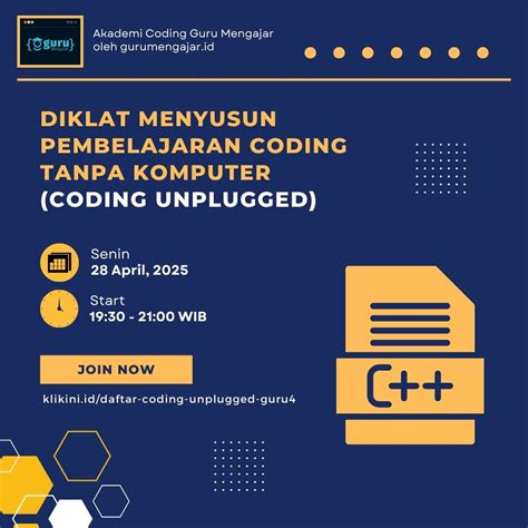 Link Diklat Menyusun Pembelajaran Coding Tanpa Komputer Coding Unplugged