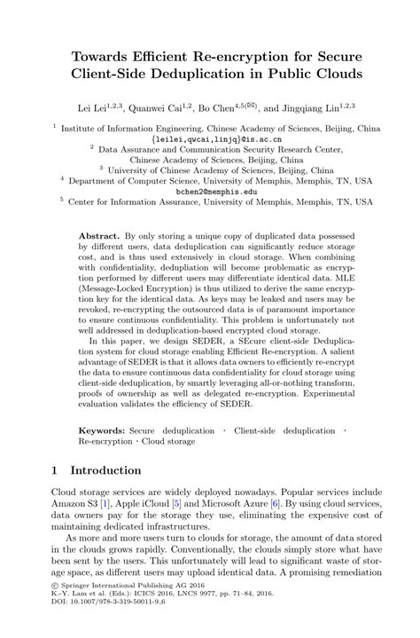 Pdf Towards Efficient Re Encryption For Secure Client Side