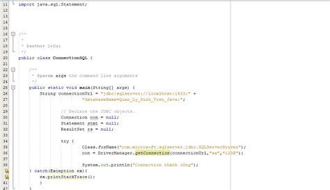 Sửa Lỗi Java Kết Nối Với Sql Qua Jdbc Programming Dạy Nhau Học