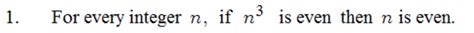 solved for every integer n if n 3 is even then n is even