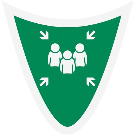 Sticker Assembly Point Emergency Life Evacuation Disaster Threat