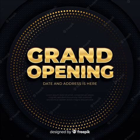 현실적인 그랜드 오프닝 배경 무료 벡터