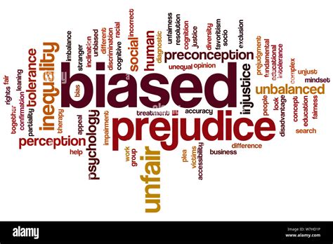 Biased Word Cloud Concept Stock Photo Alamy