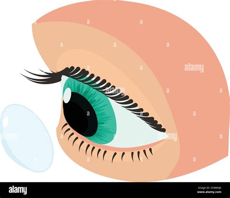Eye Contact Lens Icon Isometric Of Eye Contact Lens Vector Icon For