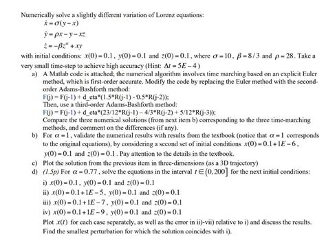 Numerically Solve A Slightly Different Variation Of
