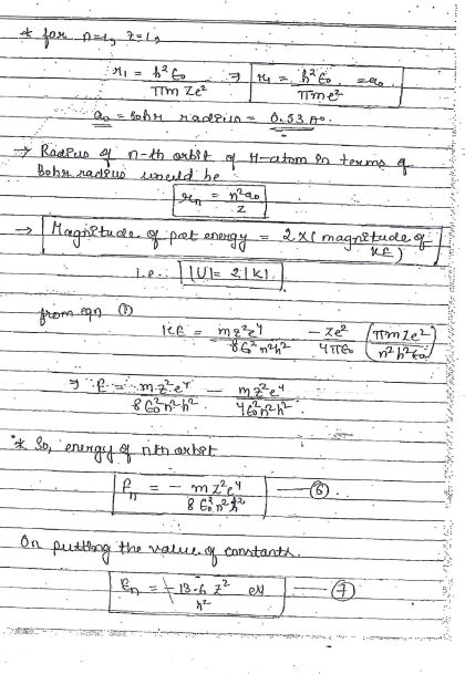 Atomic And Molecular Physics Class Notes For NET CSIR By Career End