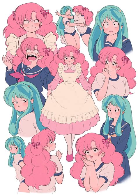 Lum And Ran Urusei Yatsura Drawn By Chankiiko Danbooru