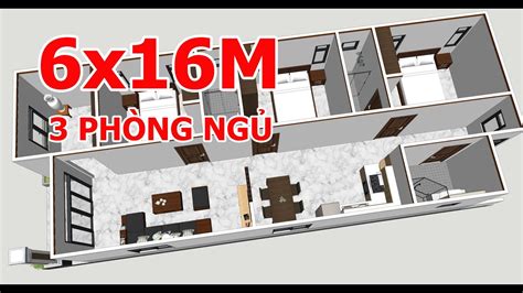 Top 100 Những Thiết Kế Nhà Cấp 4 6x15m 3 Phòng Ngủ Sang Trọng Tiện Nghi