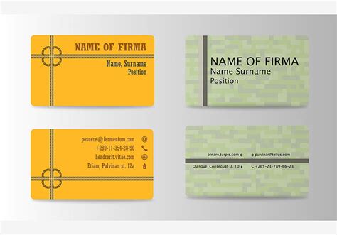 비즈니스 및 방문 카드 벡터 Ai Eps Uidownload