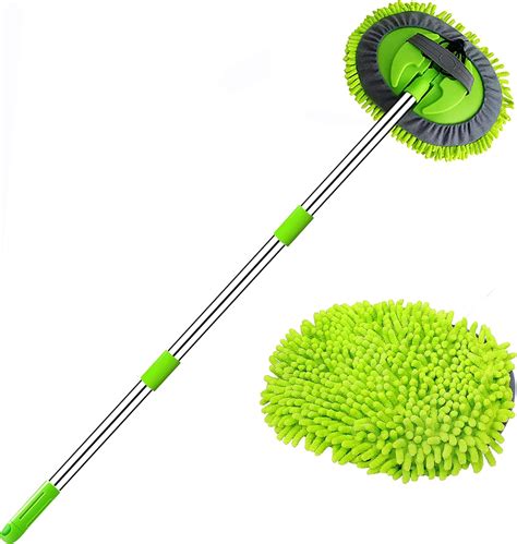 Willingheart 2 En 1 Cepillo Para Lavar Carros 120 Cm Kit De Limpieza Auto Microfibra Guante