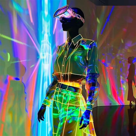Augmented Reality Fashion Show Holographic Clothing Premium Ai
