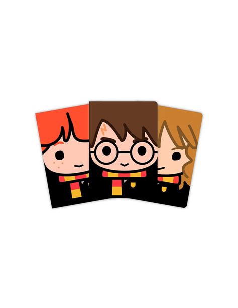 Pack Libretas Harry Ron Y Hermione Harry Potter