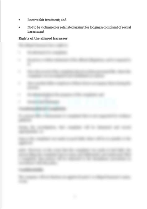 Policy On Sexual Harassment Hrfleek