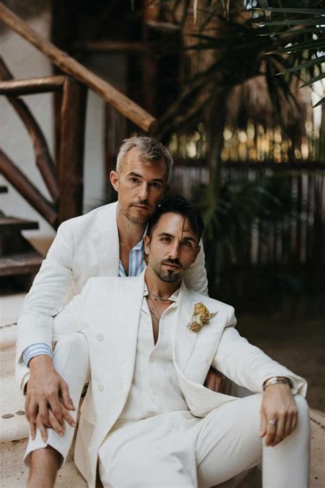 Mens White Wedding Suit For Beach Wedding In Holbox
