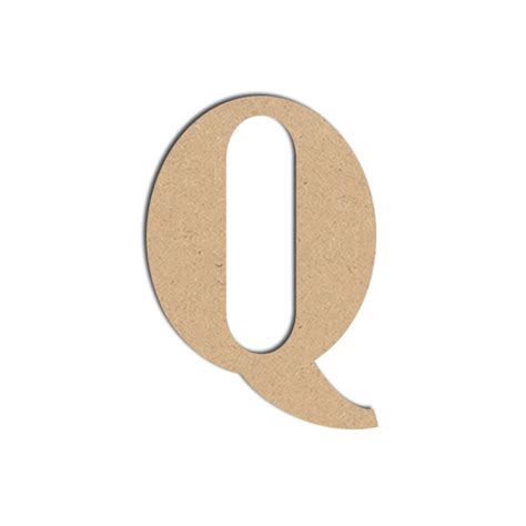 Lettre en bois médium Q majuscule 12 Scrapmalin