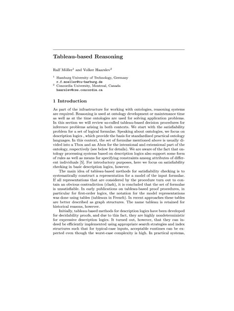 Fillable Online Tableau Based Reasoning Fax Email Print Pdffiller
