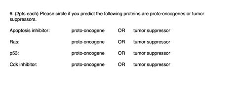 Solved 6 2pts Each Please Circle If You Predict The