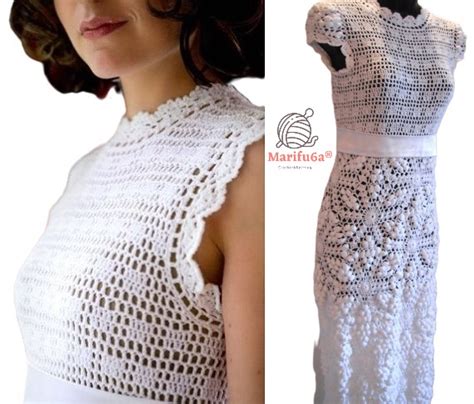 Lace Crochet Dress Pattern Crochet Beach Sexy Summer Lace Woman Dress