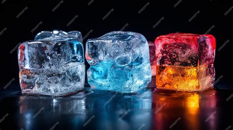 Premium Ai Image Creatively Designed Fancy Ice Cubes