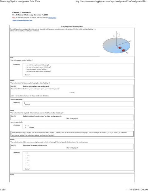 MasteringPhysics Assignmen
