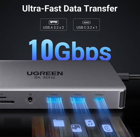 Ugreen Revodok Pro 211 11 In 1 Usb C Hub 4k60hz Up To 10 Gbps Fast