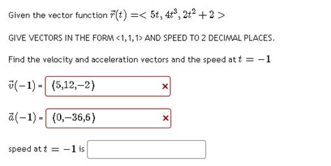 solved given the vector function