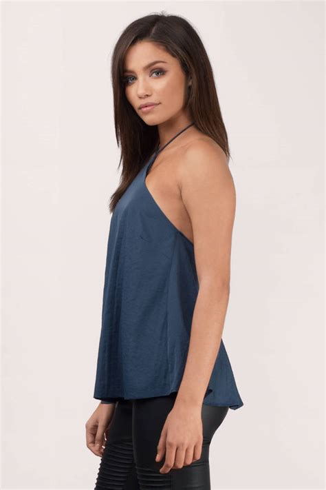 Danielle White Satin Halter Top 18 Tobi Us