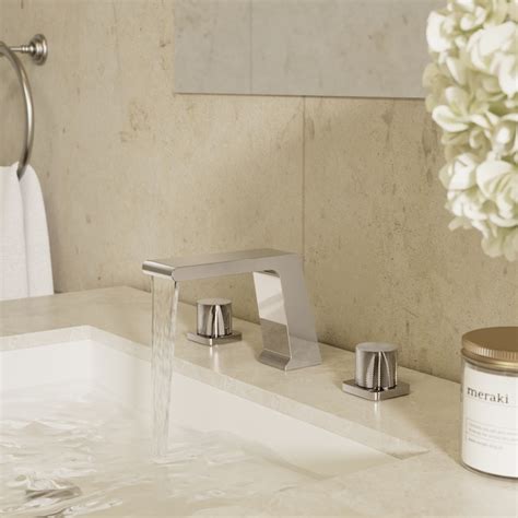 Grandjoy Waterfall Bathroom Sink Faucet With Two Handles 1 2 Gpm Solid