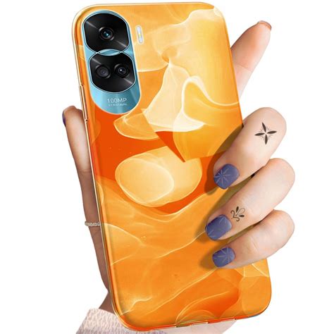 ETUI DO ETUI HONOR 90 5G WZORY POMARAŃCZOWE POMARAŃCZE ORANGE OBUDOWA