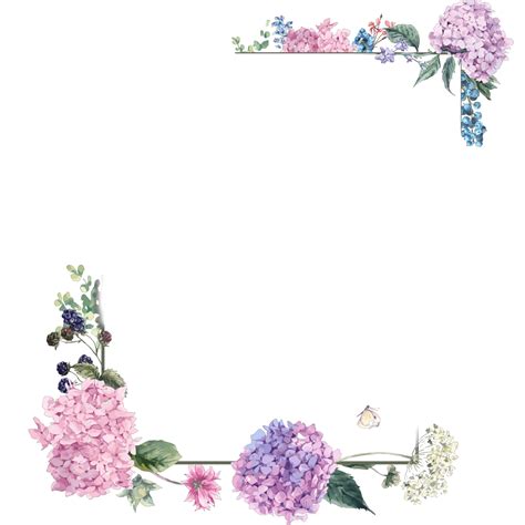 Free Frames And Borders Png Flower Border Design Png Png Frames My