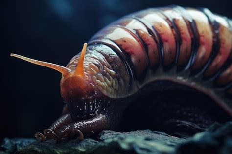 Premium Ai Image Macro Photography Close Up Of A Slug