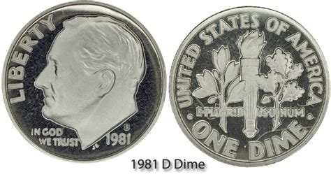 1981 D Dime Coin Value Price Chart How Much Is A 1981 D Roosevelt