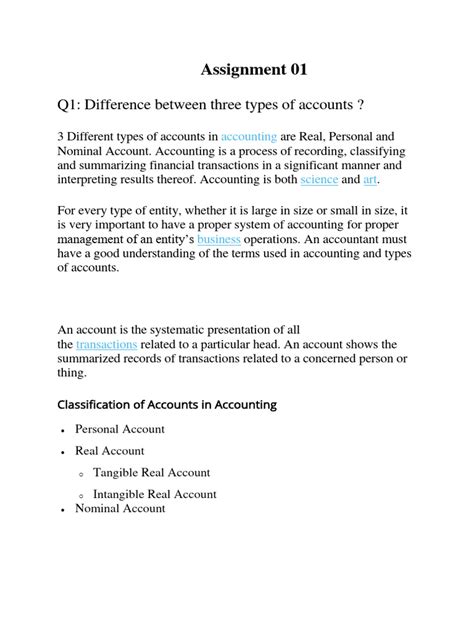 Assignment 03 Pdf Bookkeeping Debits And Credits