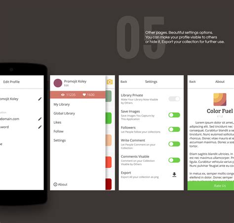 Color Fuel A Color Picker App On Behance