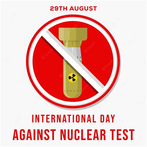 Premium Vector International Day Against Nuclear Test Illustration