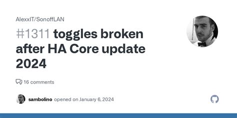 Toggles Broken After Ha Core Update 2024 · Issue 1311 · Alexxitsonofflan · Github